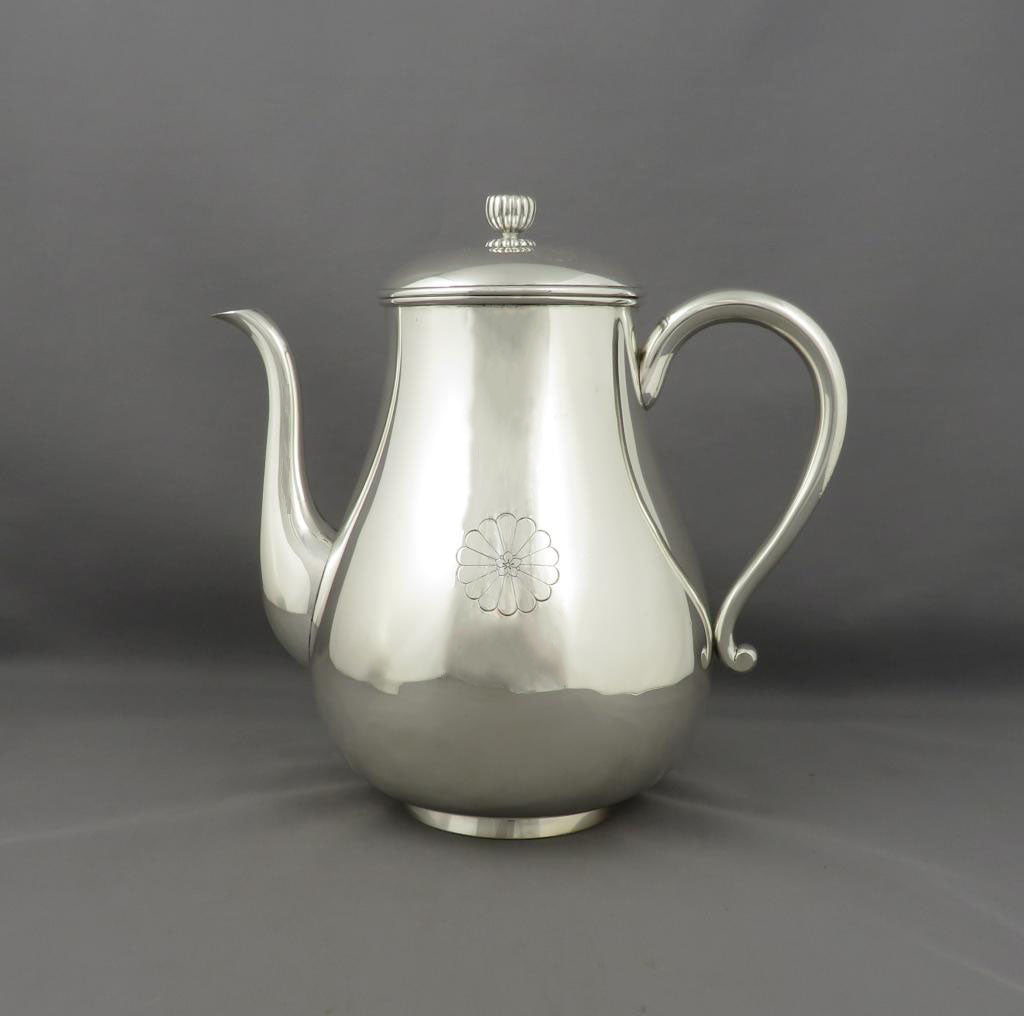 Large Antique Japanese Silver Teapot | JH Tee Antiques
