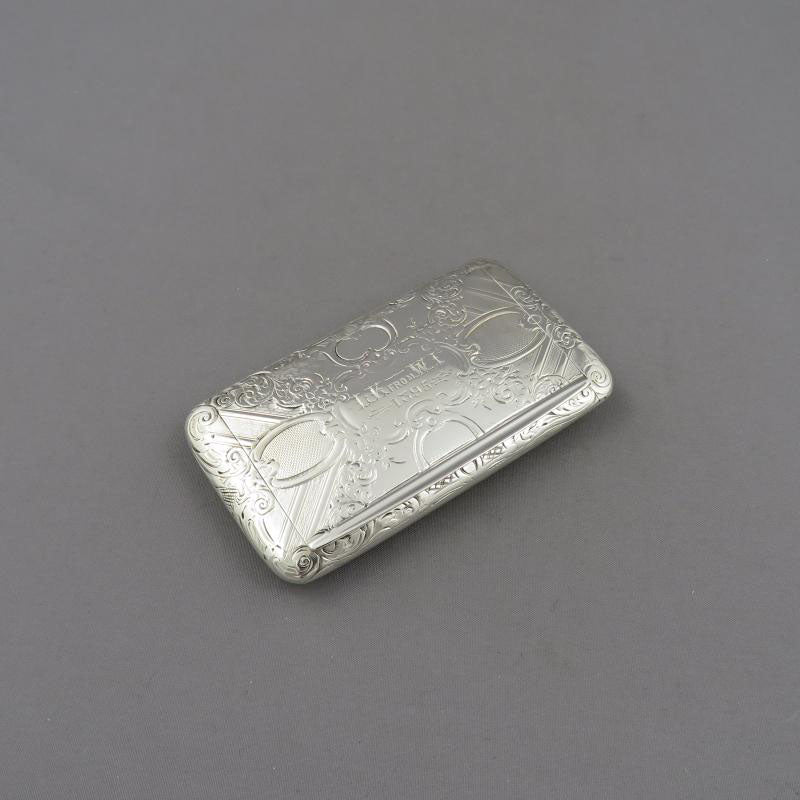 Victorian Silver Snuff Box Edward Smith | JH Tee Antiques