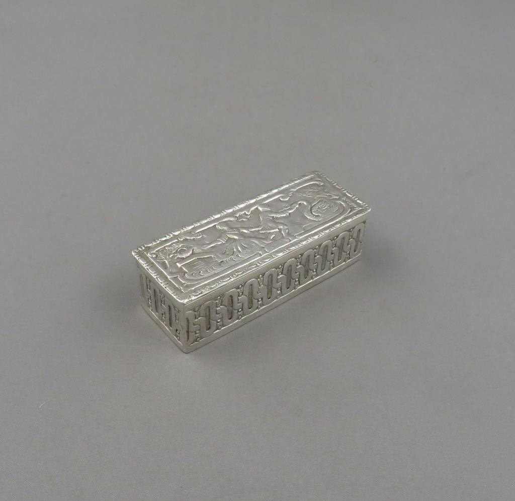 English Sterling Silver Trinket Box | JH Tee Antiques