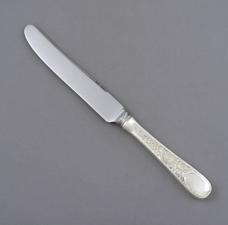 Birks London Engraved Luncheon Knife French | JH Tee Antiques