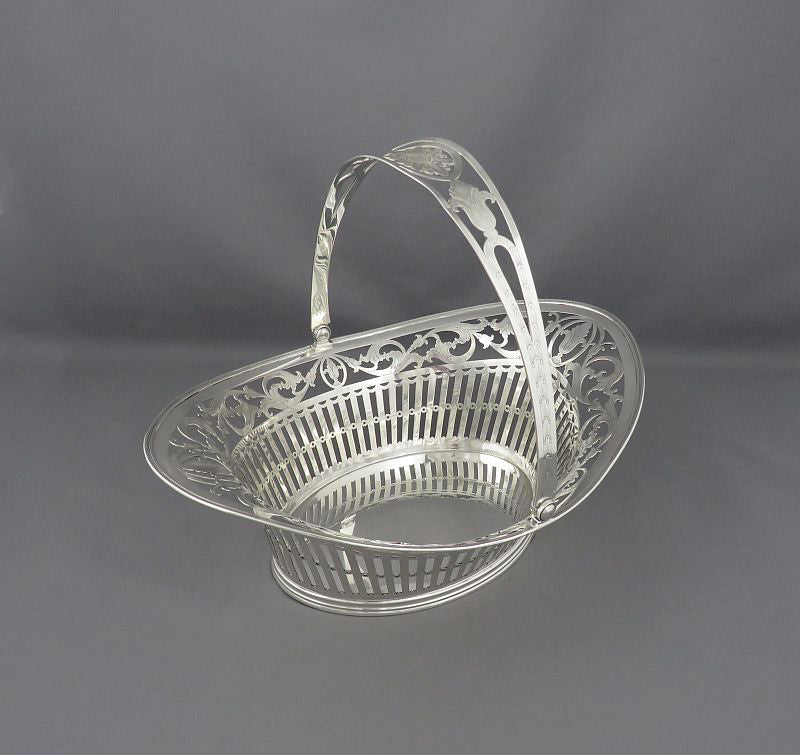 Antique Dutch Silver Bread Basket | JH Tee Antiques