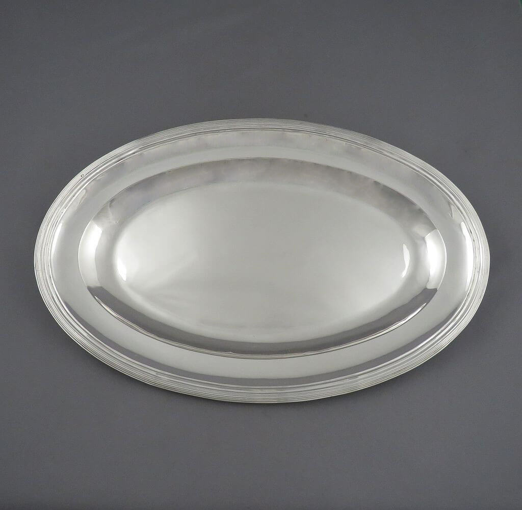 French Sterling Silver Serving Platter– JH Tee Antiques