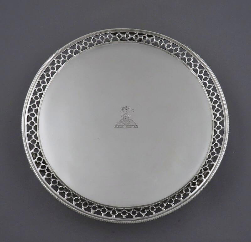 George III Sterling Silver Waiter | JH Tee Antiques