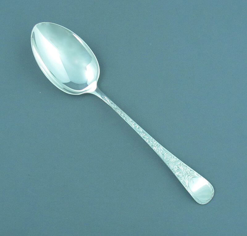 Birks London Engraved Pattern Sterling Tablespoon | JH Tee Antiques