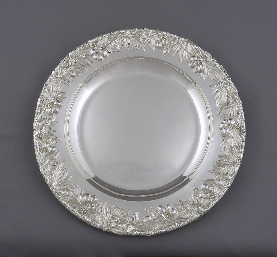 Victorian Sterling Silver Dinner Plate | JH Tee Antiques